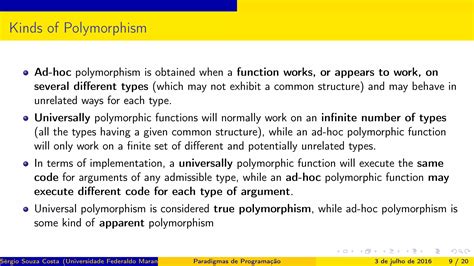 Polymorphism Ad Hoc And Universal Pdf