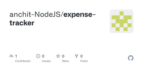 Github Anchit Nodejsexpense Tracker