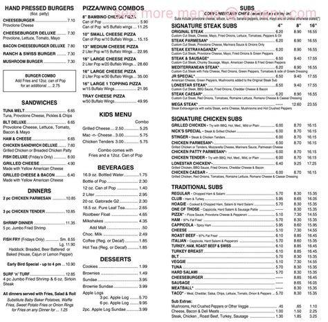 Online Menu Of Aandjs Pizza Subs And Grill Restaurant Olean New York