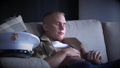 Soldiers Usmc Sergeant Jacks Off On The Couch