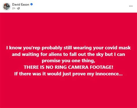 David Eason Im Totally Innocent Of Assault