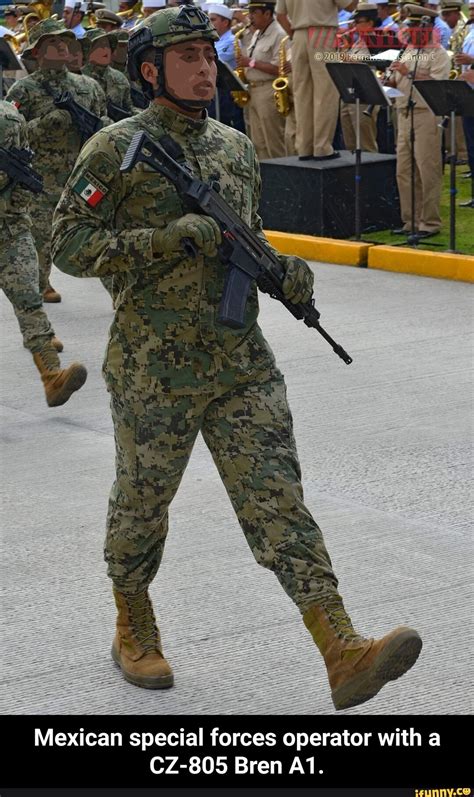 Mexican Special Forces Operator With A Mexican Special Forces