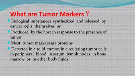 Tumour Markers With Recent Advances Ppt