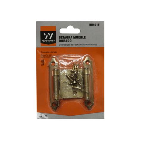 Ferrawyy Polished Brass Spring Hinge K Ban Hardware