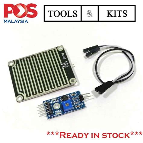 Arduino Rain Water Sensor Module With Relay Sensitivity Adjustment Arduino Shopee Malaysia