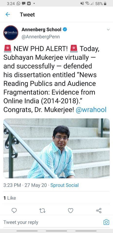 Congratulations To Dr Subhayan Mukerjee For Successfully Defending His Phd Thesis At Annenberg