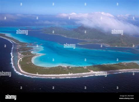 Bora Bora With Lagoon Aerial View Tahiti And Its Islands French
