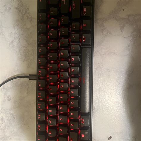 Atrix Keyboard Red Light Up Keyboard Depop