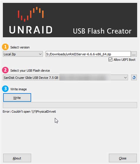 Can T Write To USB General Support Unraid