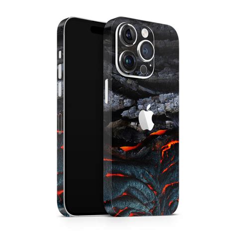 3d Embossed Skin Wrap For Apple Iphone Orange Lava Design Skinslegend