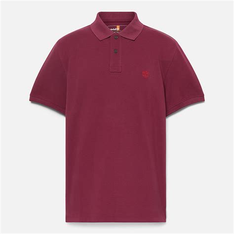Millers River Pique Short Sleeve Polo For Men In Burgundy