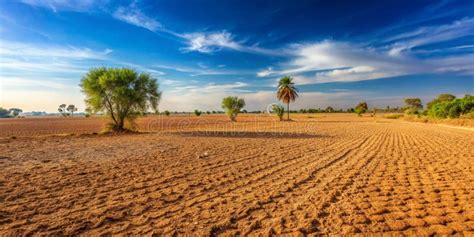 Desertification Agricultural Land Creative Ai Stock Illustration