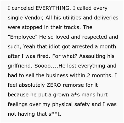 “i Feel Absolutely Zero Remorse” Boss Prioritizes ‘bro Code With