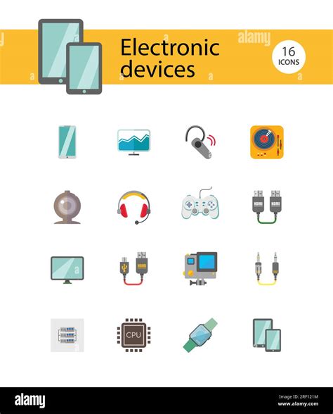 Electronic Devices Icons Set Stock Vector Image And Art Alamy