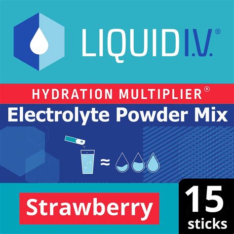 Liquid Iv Electrolyte Powder Mix Food Supplement Strawberry Sachets X1