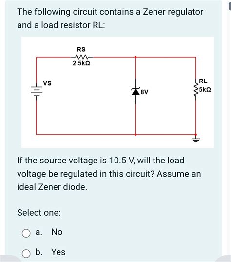 Solved The following circuit contains a Zener regulator and | Chegg.com