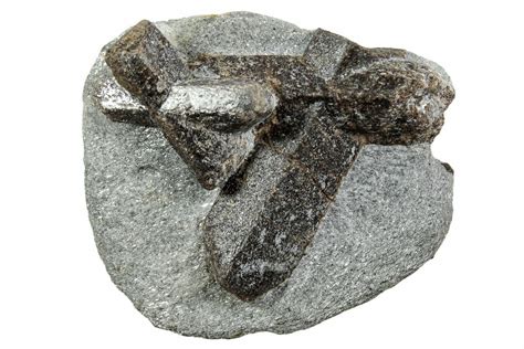 19 Twinned Staurolite Cross In Glittering Mica Schist Russia