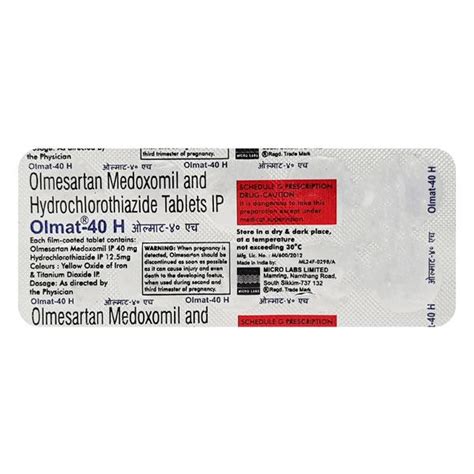 Olmat 40 H Tablet 10s Price Uses Side Effects Netmeds