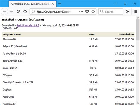 5 Ways To Generate A List Of All Installed Programs In Windows Articles