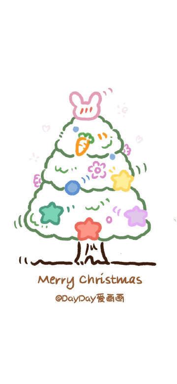 圣诞简笔画圣诞树 高清图片，堆糖，美图壁纸兴趣社区