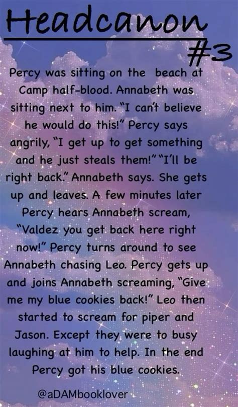 Percy Jackson Headcanon 3 In 2024 Percy Jackson Fanfic Piper Percy