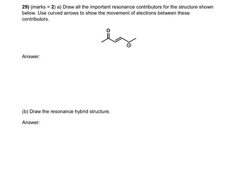 Solved Marks A Draw All The Important Resonance Chegg
