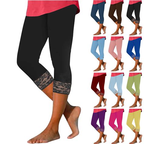 Ts For Mom Lcziwo Capri Pants For Women Casual Summer Workout