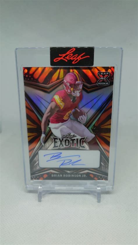 4枚限定 2022 Leaf Exotic Brian Robinson Jr Rc Auto Prizm Nfl Washington