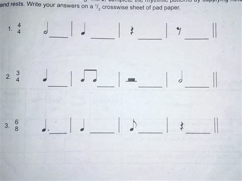 Off You Go Based On The Given Time Signaturecomplete The Rhythmic