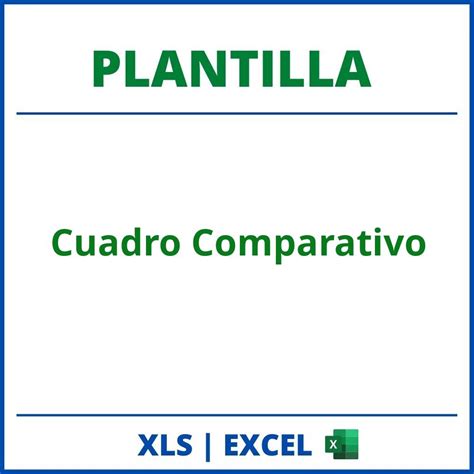 Plantilla Cuadro Comparativo Excel Formato Planilla