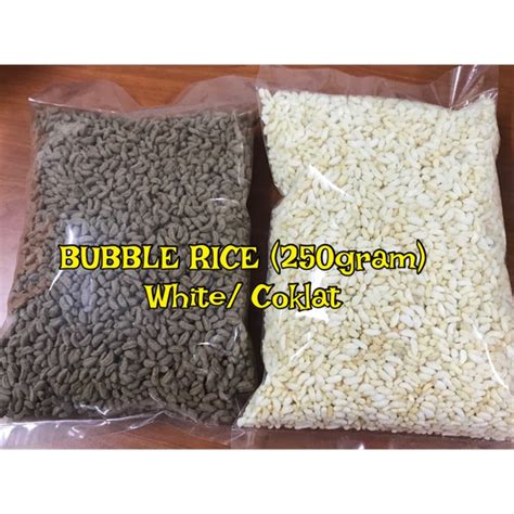Crispy Bubble Rice White Bubble Rice Cocoa Chocolate 250gram Shopee Malaysia