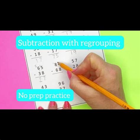 Standard Algorithm 2 Digit Subtraction Double Digit Subtraction With