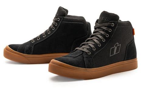 Icon Carga Ce Mens Textile Motorcycle Riding Boots Blackgum Ebay