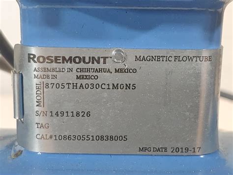 Rosemount 8705 Flanged Magnetic Flow Meter Flowtube Sensor 8705tha030c1m0ns