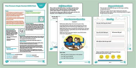 Peer Pressure Ks1 Single Session Semh Intervention Twinkl