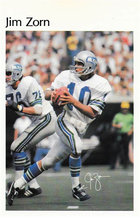 Jim Zorn Seattle Seahawks Mini Poster Card 8 1 2x 5 1 2 1980 Ebay