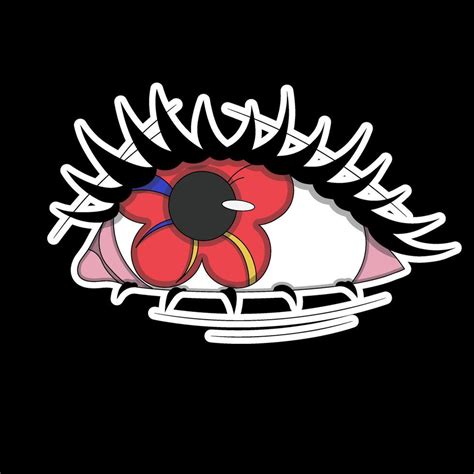 Red Eye With Flower Shaped Pupils 59414552 Vector Art At Vecteezy