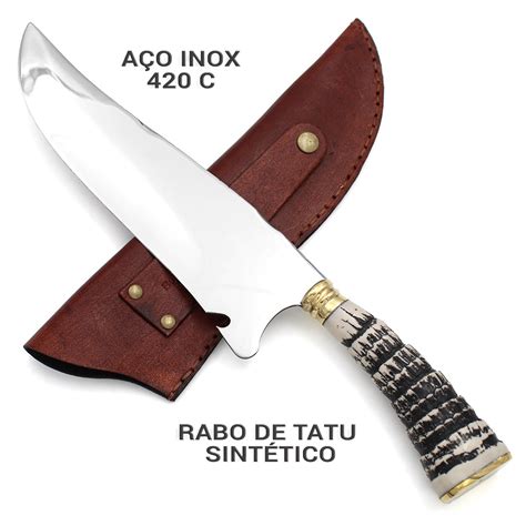 Faca Cabo Rabo De Tatu Picanheira Artesanal