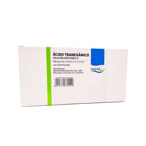 Ácido Tranexámico Droguería Sainsa