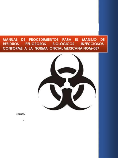 Manejo De Residuos Peligrosos Biológicos Pdf Residuos Peligrosos