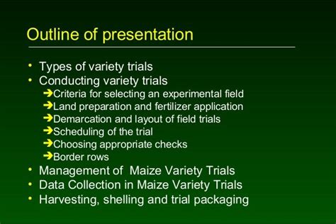 Types And Characteristics Of Field Trials