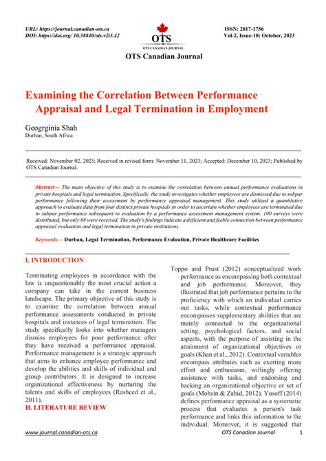 Pdf Examining The Correlation Between Performance Appraisal And Legal