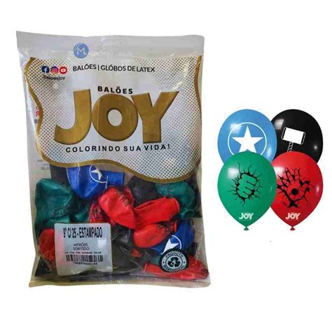 Balão Bexiga Joy HerÓis Sortidos Vingadores 25 Unidades 9 Polegadas Shopee Brasil