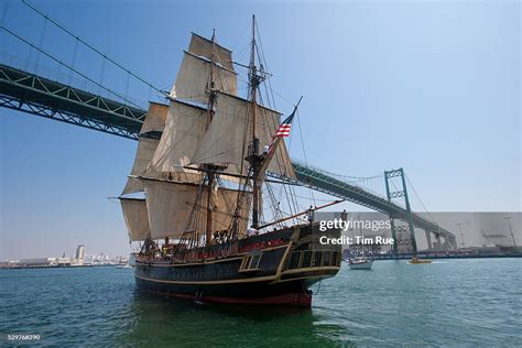 Hms Bounty Seen In A Tall Ships Fesitval In The Port Of Los Angeles