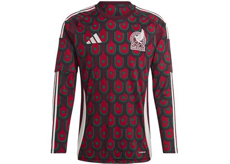 Adidas Mexico 24 Long Sleeve Home Jersey Multicolor Mens Ss24 Us