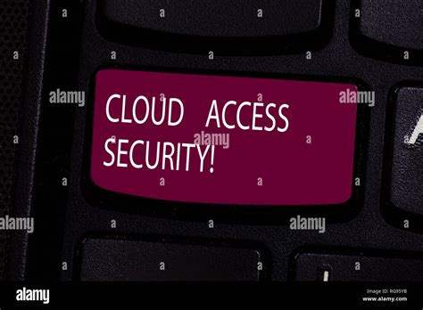Handwriting Text Cloud Access Security Concept Meaning Protect Cloudbased Systems Data And