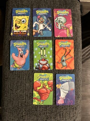 Dave And Busters Spongebob Arcade Game 8 Card Set Without Gary Barcoded 4611079007