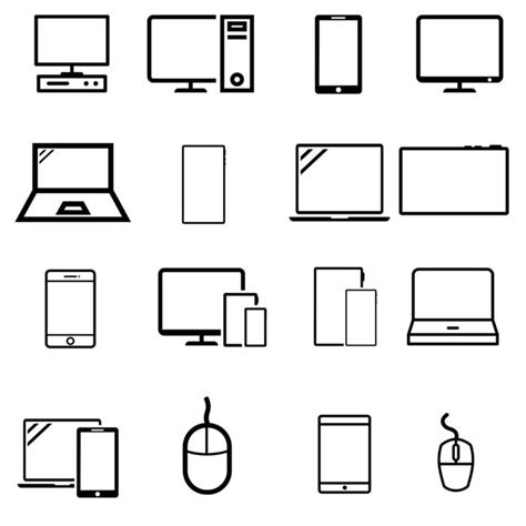 Computer Devices Symbols Vector Art Icons And Graphics For Free Download