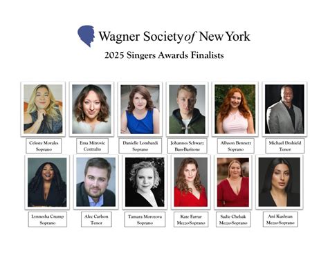 2025 Singers Competition Finalists Wagner Society Of New York