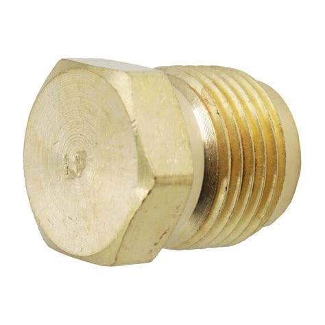 Everbilt 12 In Flare Brass Plug Fitting 801419 The Home Depot